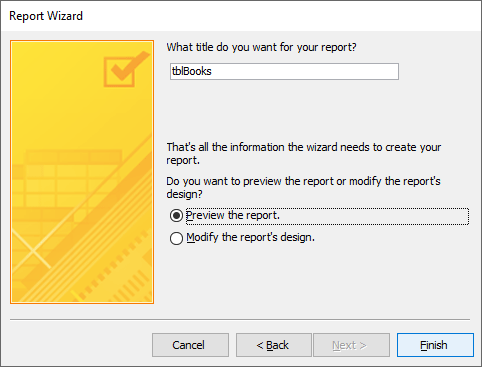 Microsoft Access - Free Course: The Report Wizard
