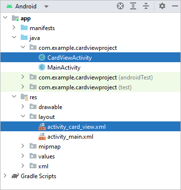 Setting up a CardView Layout